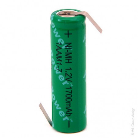 Accus Nimh industriels AA 1AAM1-7 1.2V 1700mAh HBL